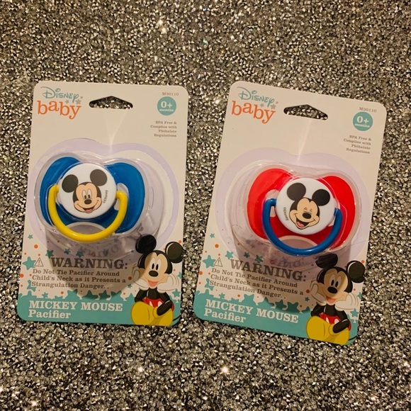 Disney | Other | 2 Mickey Mouse Pacifiers | Poshmark